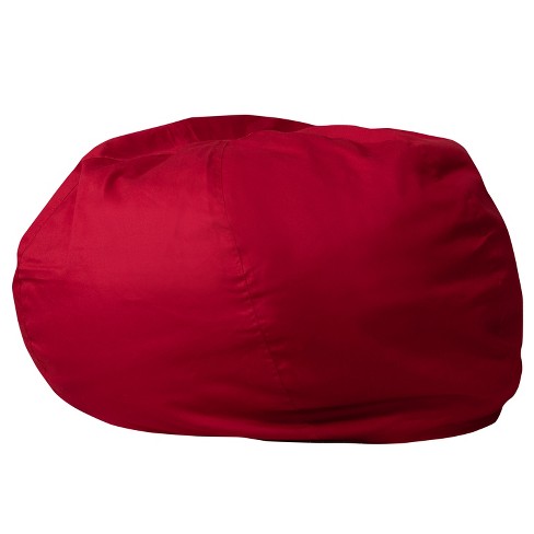 Emma And Oliver Oversized Solid Red Refillable Bean Bag Chair For All ...