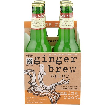 Maine Rooot Ginger Brew Spicy Soda - Case Of 6 - 4 Pk/12 Fl Oz : Target