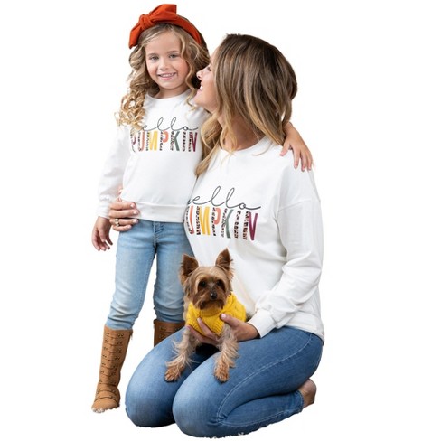 Girls Mommy & Me Hello Pumpkin Longsleeve Top - Mia Belle Girls : Target