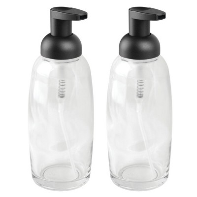 mDesign Glass Refillable Foaming Soap Dispenser Pump : Target