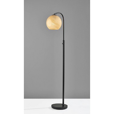 Derrick Floor Lamp Black With Brass Accents - Adesso : Target