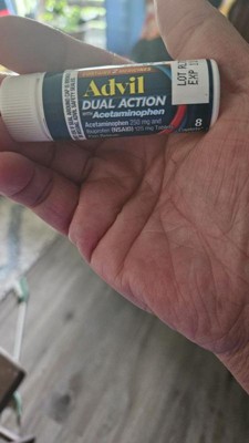 Advil Dual Action With Acetaminophen Combination Of 250mg Ibuprofen And ...