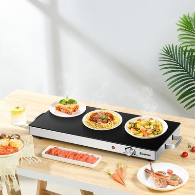 Costway 22''x 14'' Electric Warming Tray Hot Plate Dish Warmer W ...