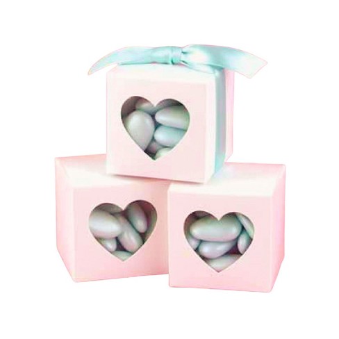 Paper Frenzy Pink Heart Window Valentine's Day Favor Boxes, 2x2x2 (25 ...