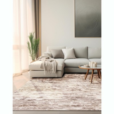 Unique Loom Oasis Collection Area Rug - Water (7' Square Brown/Beige ...