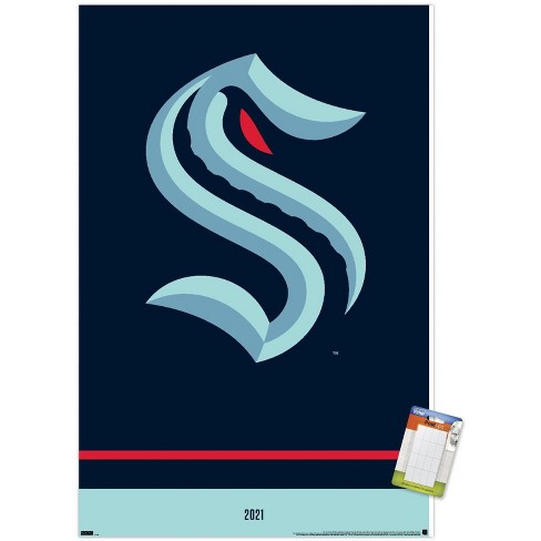 Trends International Nhl Seattle Kraken - Logo 21 Unframed Wall Poster ...