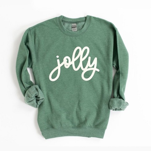 Simply Sage Market Women's Graphic Sweatshirt Jolly Bold Cursive Puff ...