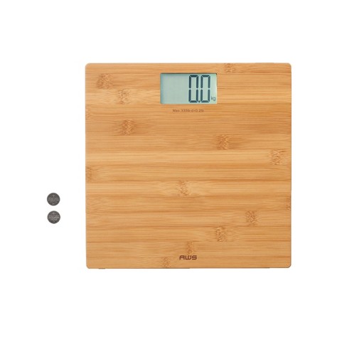 American Weigh Scales Bamboo Eco Series Bathroom Body Weight Scale ...