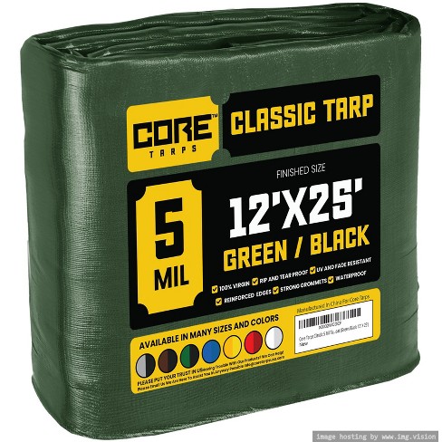 Core Tarps 144'' X 300'' Heavy Duty 5 Mil Tarp Cover, Uv Resistant, Rip ...
