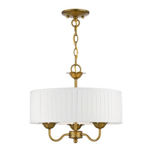 Livex Lighting Edinburgh 3 - Light Pendant In Antique Gold Leaf : Target