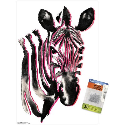 Trends International Zebra Stripe Optical Illusion Unframed Wall Poster ...