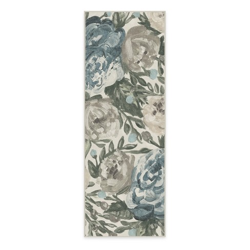 Ruggable Camellia Washable Floral Flatwoven Area Rug : Target