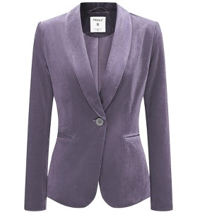 INSPIRE CHIC Women's Office Solid Shawl Collar Jetted Pockets One ...