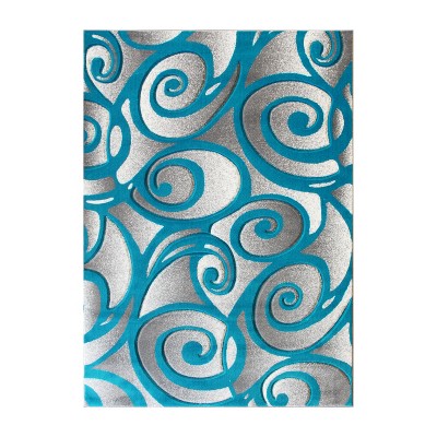 Masada Rugs Modern Woven Area Rug With Hand Carved Wave Design - Design ...