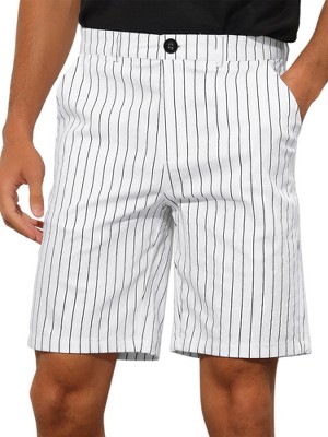 Lars Amadeus Men's Regular Fit Lightweight Business Striped Chino ...