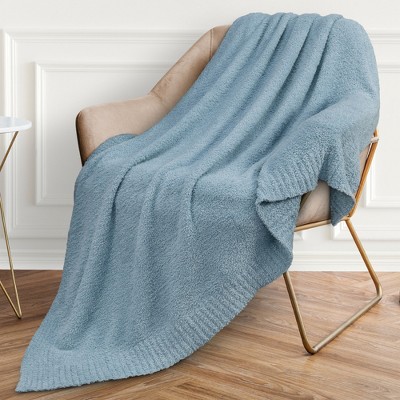 Pavilia Plush Knit Throw Blanket For Couch Sofa Bed, Super Soft Fluffy ...