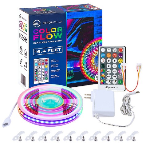 Brightlux 16.4' Color Flow Seamless Tape Light: Led Strip, Chasing ...