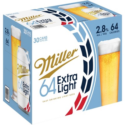 Miller Extra Light Beer - 30pk/12 Fl Oz Cans : Target