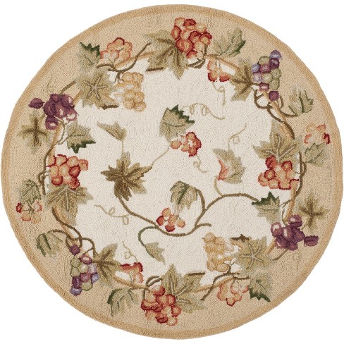 Chelsea Hk116 Hand Hooked Area Rug - Ivory - 3' Round - Safavieh. : Target