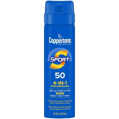 Coppertone Sport Sunscreen Spray - Water Resistant Spray Sunscreen ...