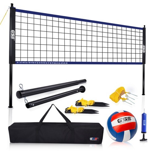 Gse Outdoor Portable Volleyball Set With Net, Volleyball Ball & Pump ...