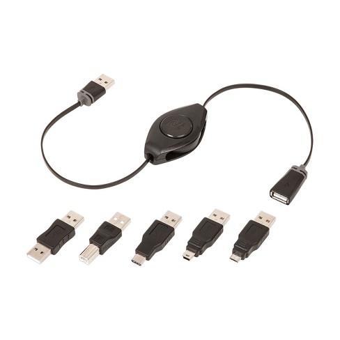 Retrak® Universal Usb Extension Retractable Cord In Black : Target