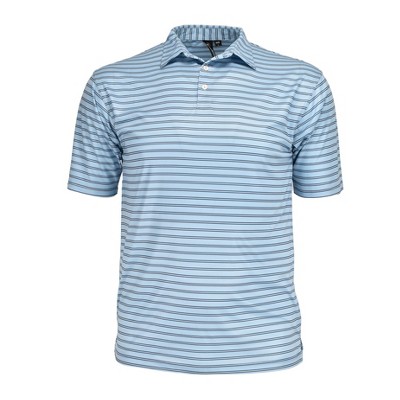 Burnside Burn Golf Shirt For Men | Blue Or Turquoise Striped : Target