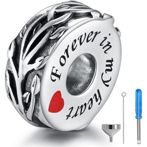 Sterling Silver Cremation Urn Charm for Ashes - Memorial Keepsake Bead ...