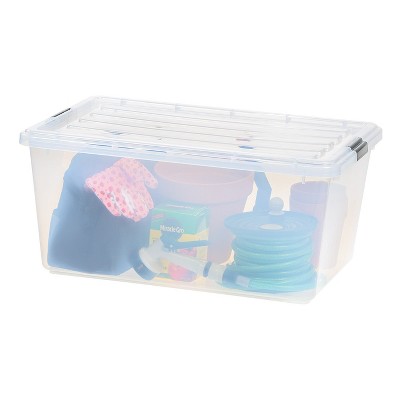 Iris Usa 68quart/17gal. Stackable Plastic Storage Bins With Lids And ...