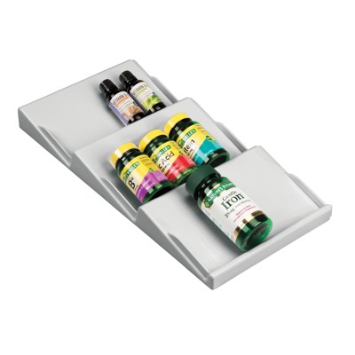 Mdesign Plastic Bathroom Slanted Vitamin Storage Drawer Organizer, 2 ...