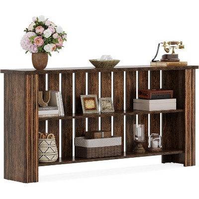 Tribesigns 70.9" 3-tier Extra Long Console Table, Brown : Target