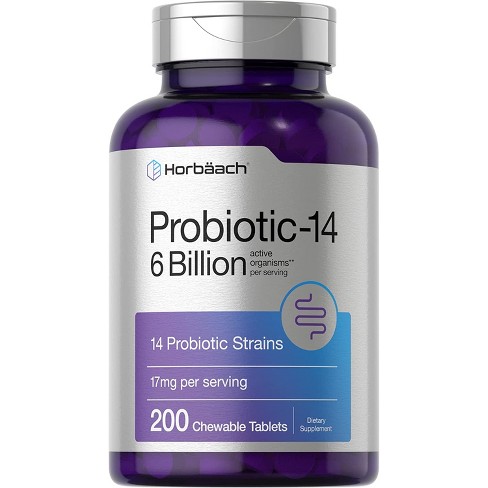 Horbaach Probiotics 6 Billion Cfus | 200 Chewable Tablets : Target