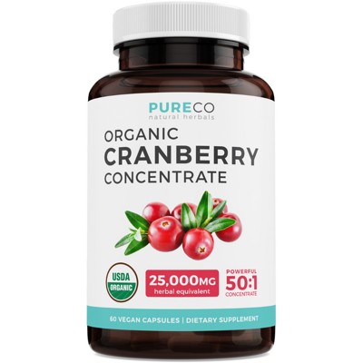Pure Co Organic Cranberry Concentrate Powder, 50gm : Target