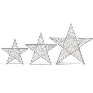 3-Piece Star Set with LED Lights 36in, 26in, 18in : Target