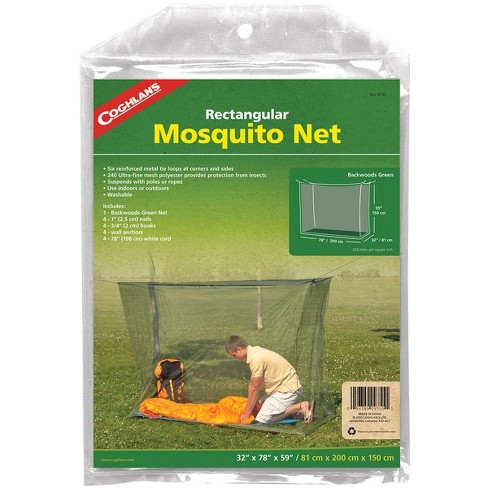 Coghlan's Rectangular Mosquito Net, Green, Mesh Netting Protects From ...