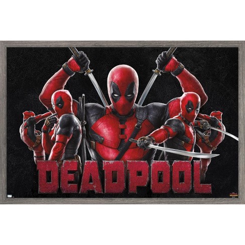 Trends International Marvel Deadpool & Wolverine - Deadpool Framed Wall ...