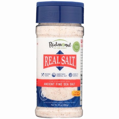 Redmond Real Sea Salt - Natural Unrefined Gluten Free Fine, 10 Ounce ...