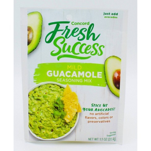 Concord Foods Fresh Success Mild Guacamole Mix - 1.1oz : Target