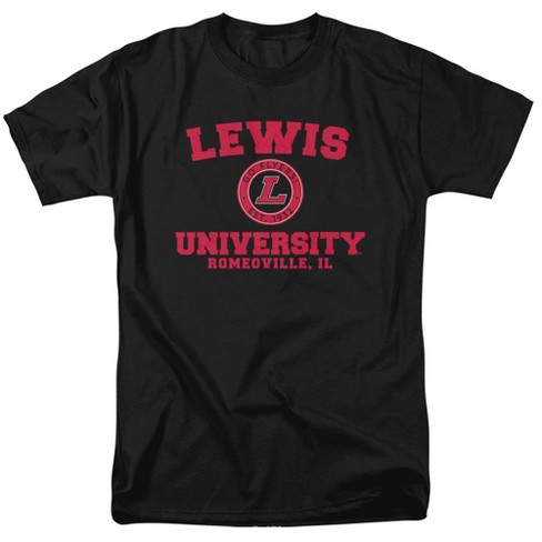 Campus Lab Lewis University Official Circle Logo Adult T-shirt, Black ...