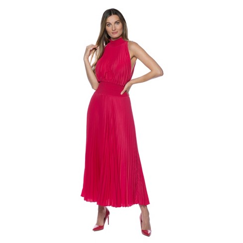 Onyx - Sleeveless Pleated Dress-red-12 : Target