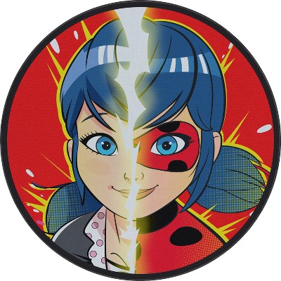 Well Woven Miraculous Ladybug Double Face 5'3" Round Red Area Rug : Target
