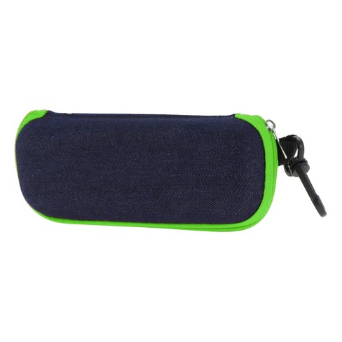 Unique Bargains Zipper Eyeglasses Case 6.38"x2.44"x1.57" Green 1 Pc ...