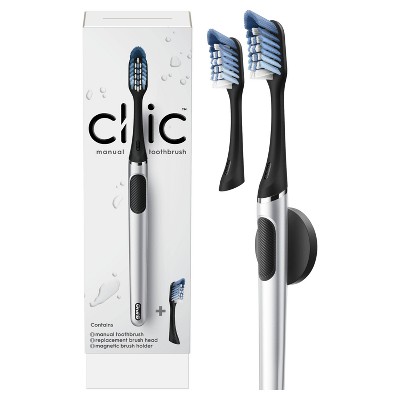 Oral-b Clic Toothbrush Ultimate Clean Replacement Brush Heads Black ...