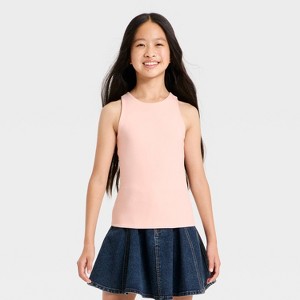 Girls' High Neck Super Soft Tank Top - art class™ Pink XL : Target
