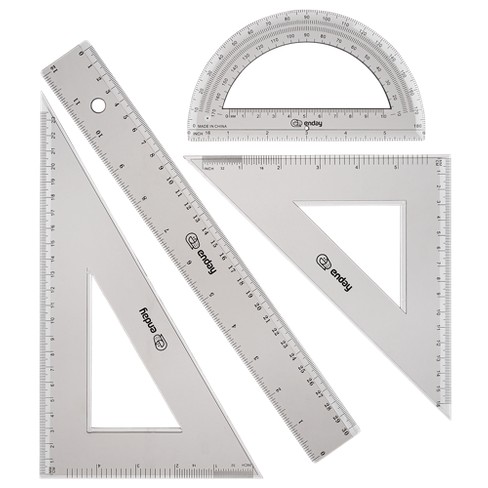 Enday 4-piece Geometry Ruler Set : Target