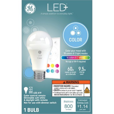 Ge Led+ Color Changing A19 Led Light Bulbs : Target
