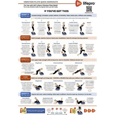 Brandclub - LifePro Vibration Plate Workout Poster - Complete Exercise ...