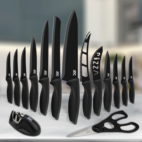 15 Piece Kitchen Knife Set Stainless Steel Rust Proof - Lux Decor ...