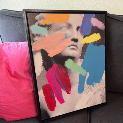 Chad Wys Composition 721 8" X 10" Walnut Framed Art Canvas - Society6 ...