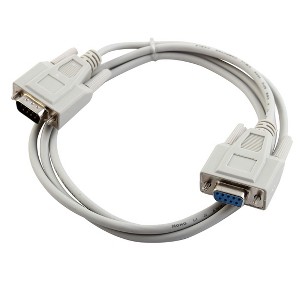 Unique Bargains Gray 1.5M DB9 9 Pin Computer Serial Cables 1.5 Meters 1 ...